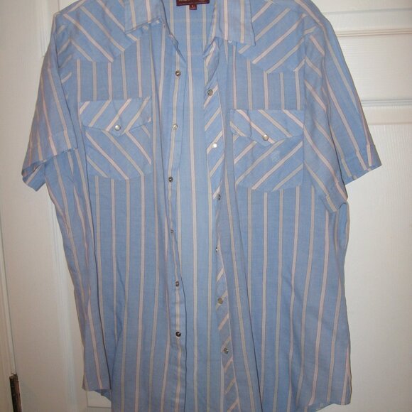 SHEPLERS | Shirts | Sheplers Blue White Stripe Western Shirt Mens Size ...